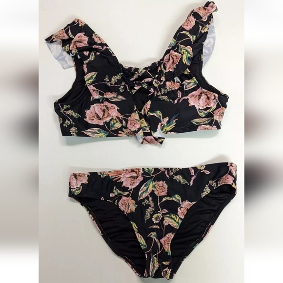 O'Neill | Swim | Oneill Girls Van Don Flounce Swim Set Black Kids 4 ...